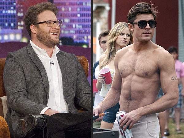 Seth Rogen Can't Stop Talking About Shirtless Zac Efron's Body : People.com